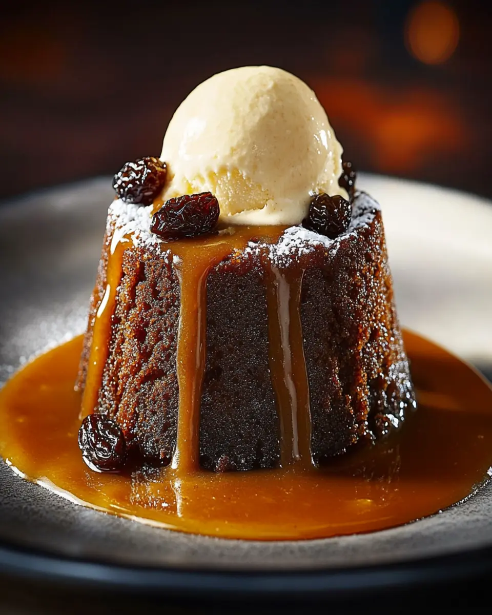 rum raisin sticky toffee pudding